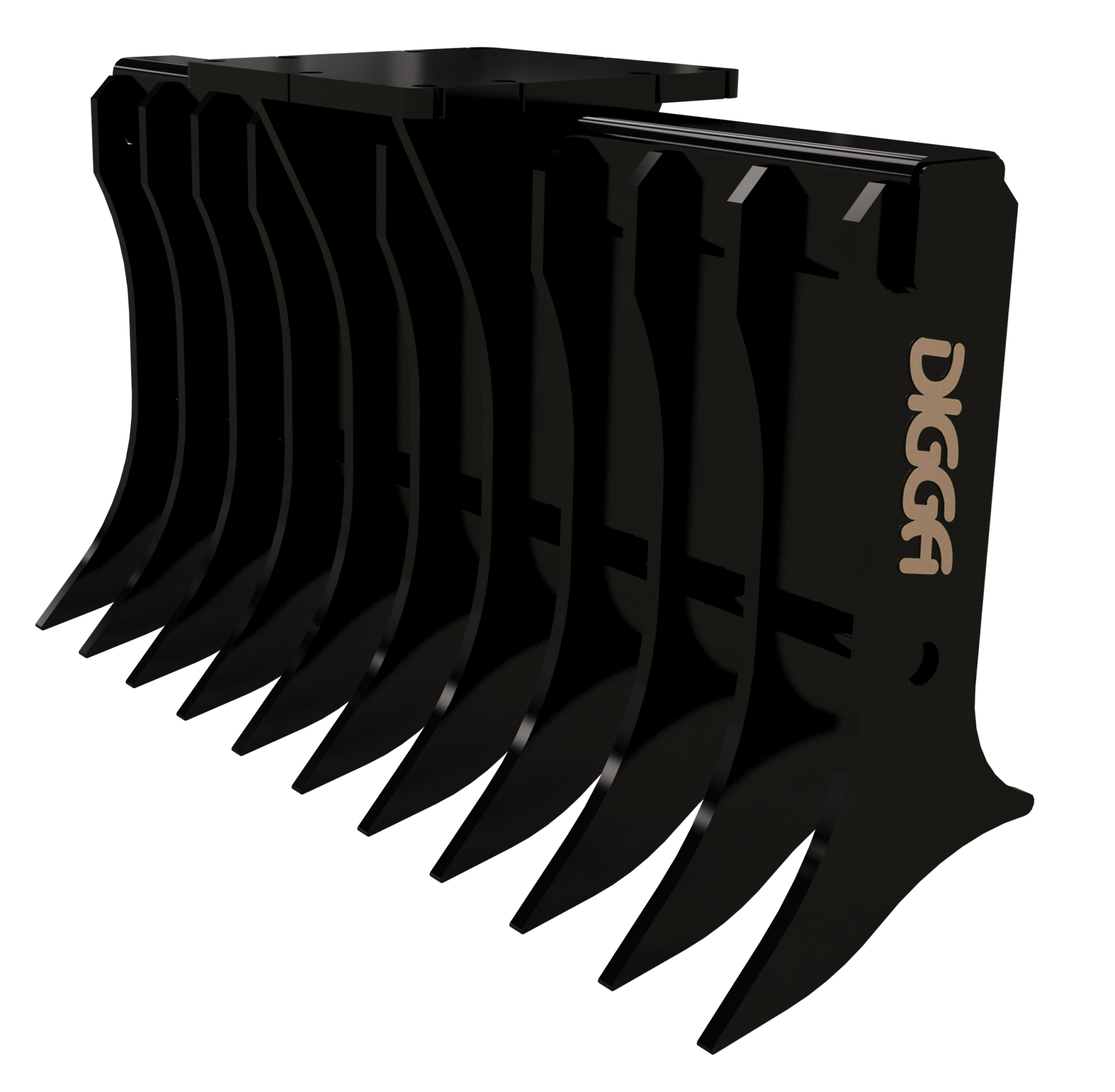 Digga Mini Excavator Root Rake | Forge Attachment Co.