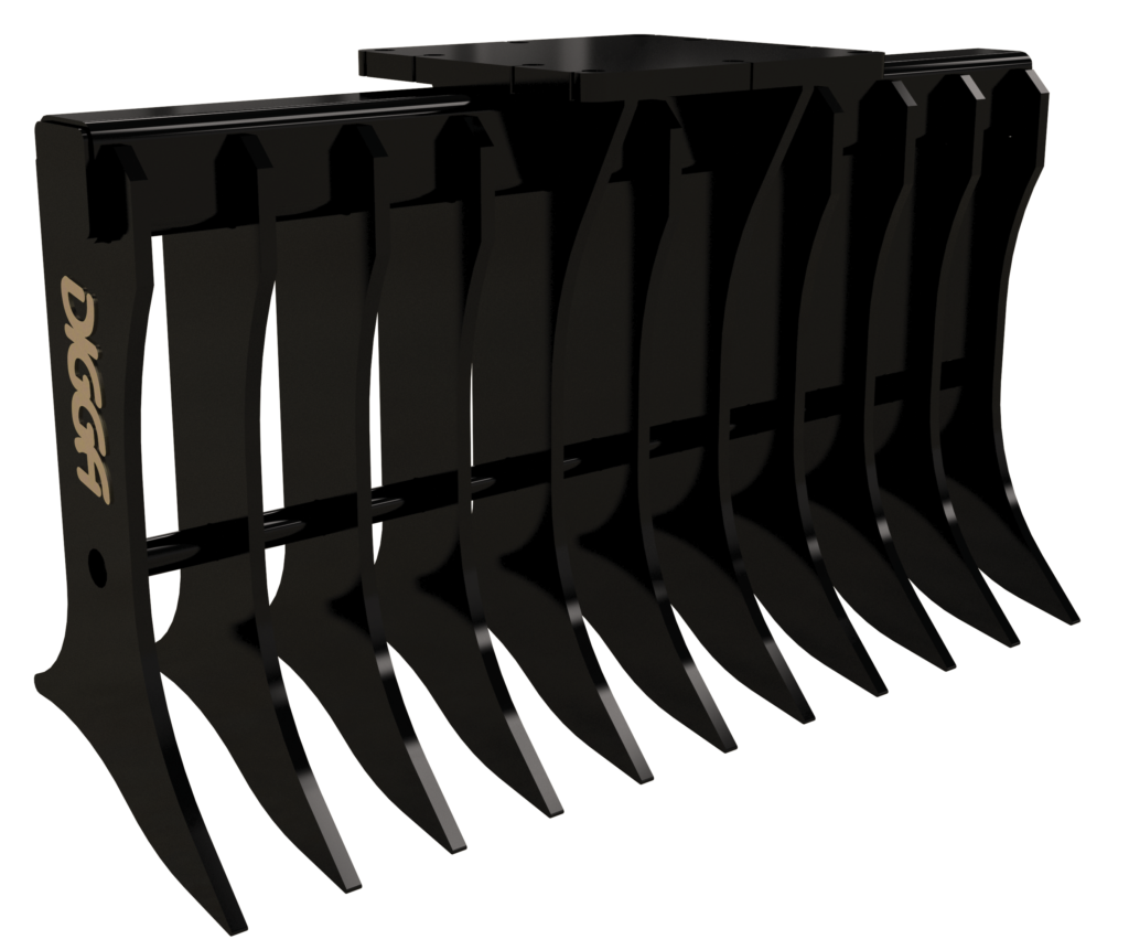 Digga Mini Excavator Root Rake | Forge Attachments