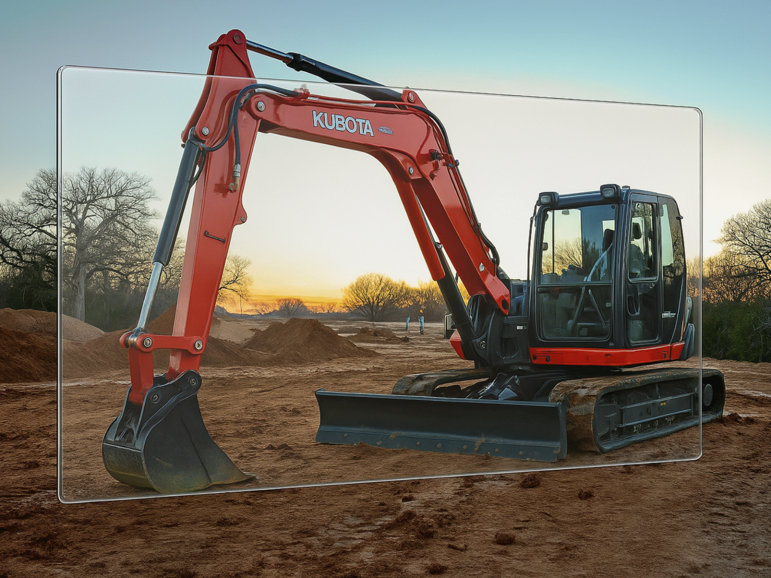 Shields Kubota KX080-4 1/2" Polycarbonate Excavator Door - Lower ...