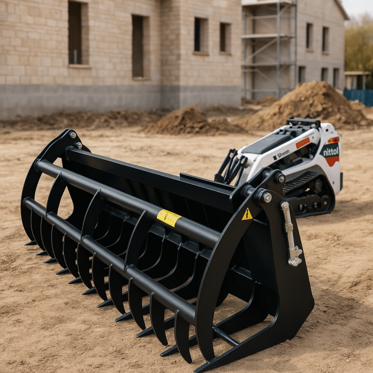 ANBO Manufacturing Mini Skid Steer Utility Grapple Rake | Forge Attachments
